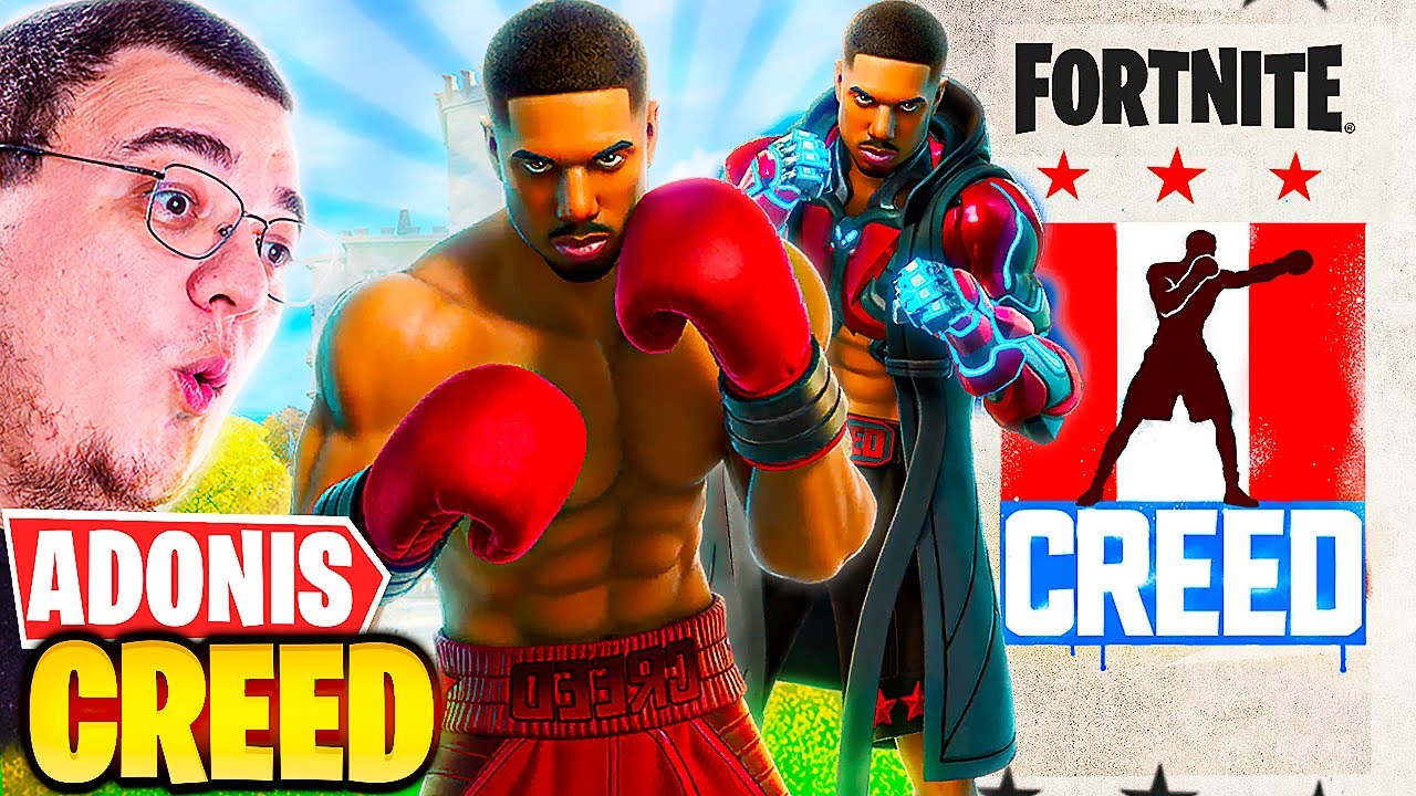 JOGUEI ANTES COM NOVA SKIN DO CREED ! ADONIS CREED FORTNITE - YouTube