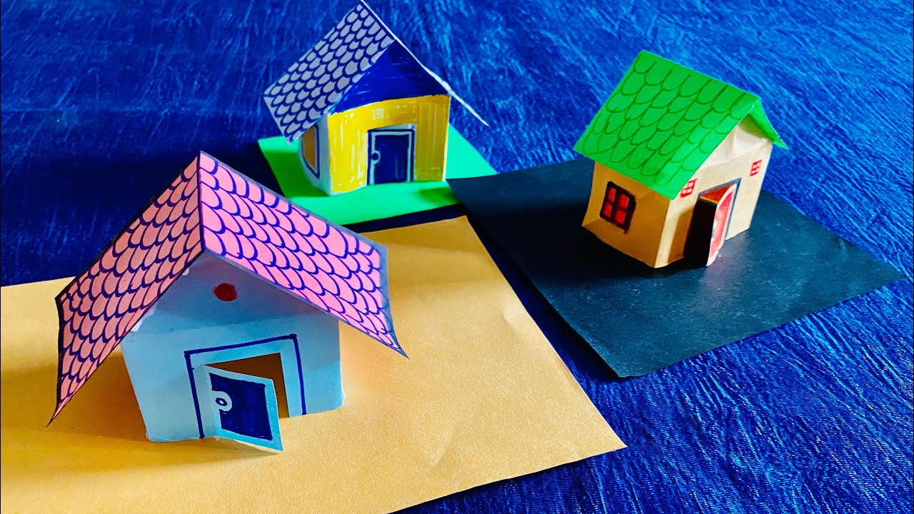 How to make a paper house|paper craft|paper house| - YouTube