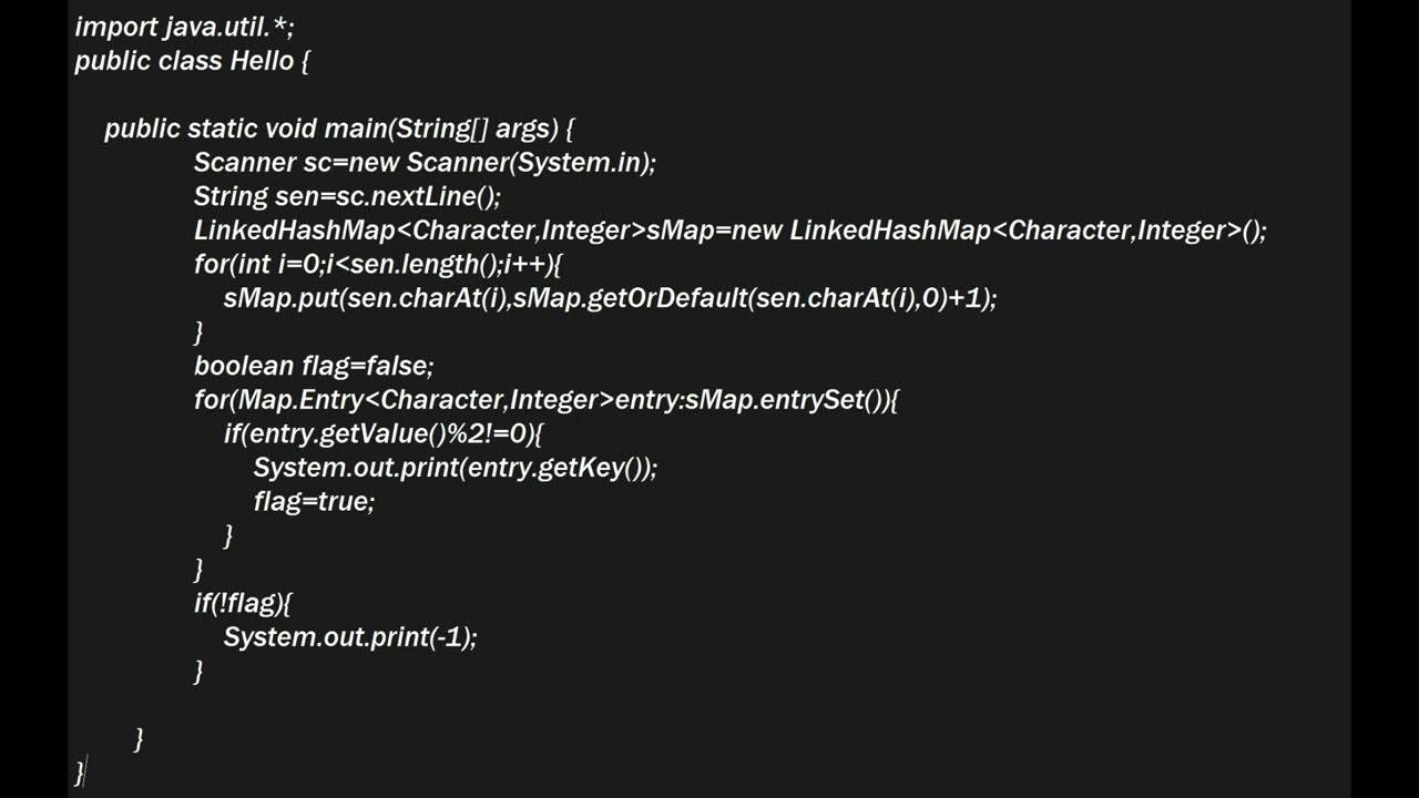 Skill Rack - Daily Test - Odd Number of Occurences - String (Program ID ...