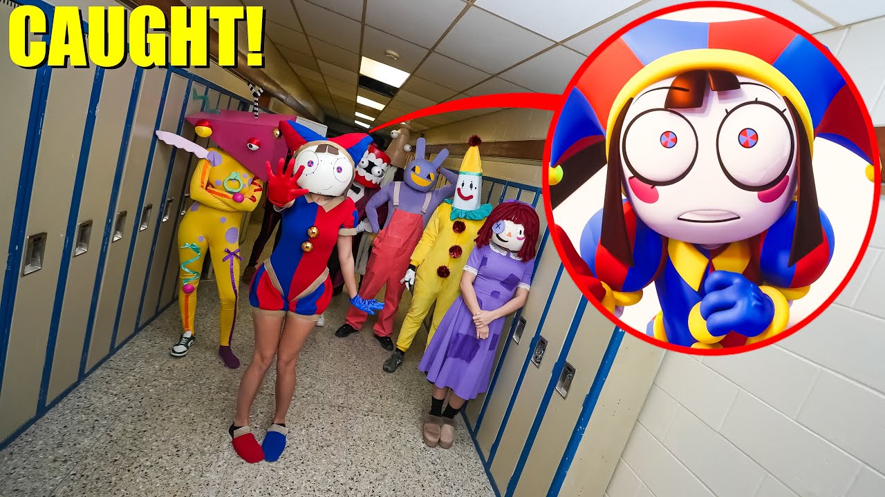 I Caught All Digital Circus Characters At School In Real Life Pomni