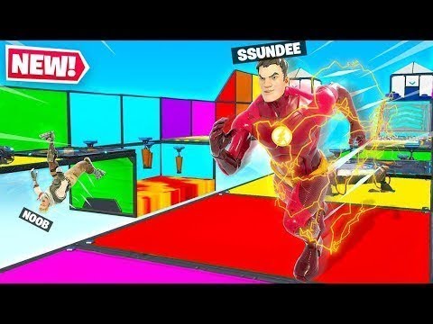 SSundee 100 Stage FLASH DEATHRUN MAP (Fortnite) #1 - YouTube