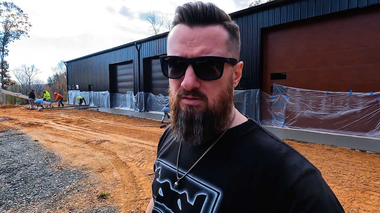 The Shop Porch Concrete is Poured! (+ Driveway Mulching) - YouTube