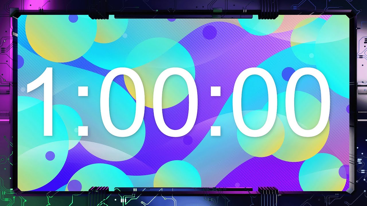 Bright Bubbles-1 Hour Silent Concentration Timer with Alarm - YouTube