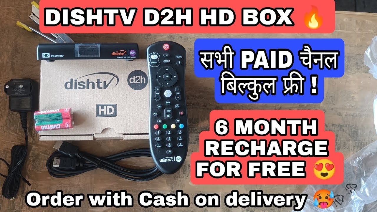 DISHTV D2H HD BOX , LATEST MODEL AND UNBOXING with Latest 6 Month Free ...