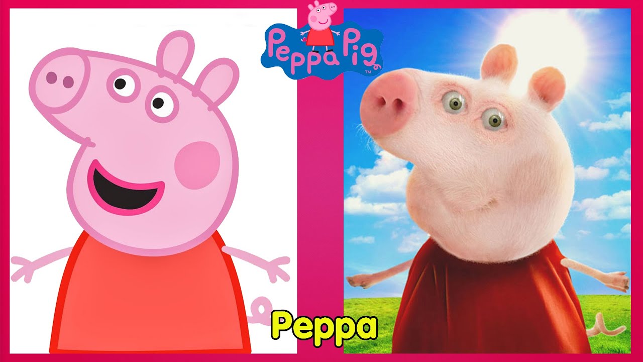Peppa Pig Characters in Real Life 2022.Funny Peppa Pig. - YouTube
