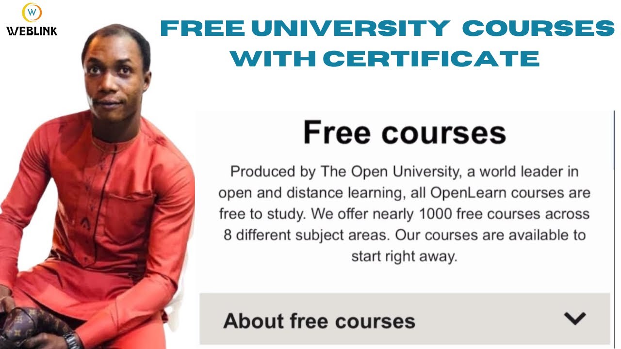 Free university courses with certificate - YouTube