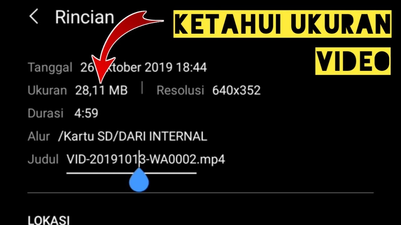Cara Mengetahui Ukuran Video - YouTube