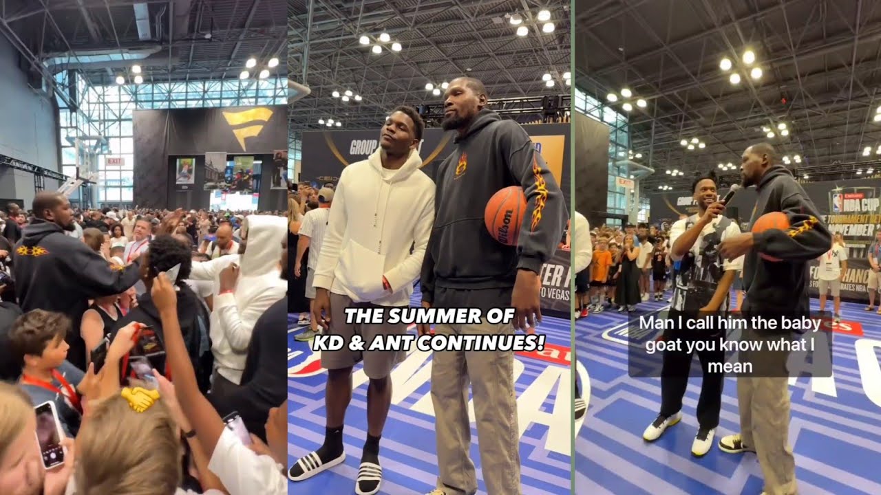 kevin Durant & Anthony Edwards at fanaticsfest-ANT explains how he felt ...