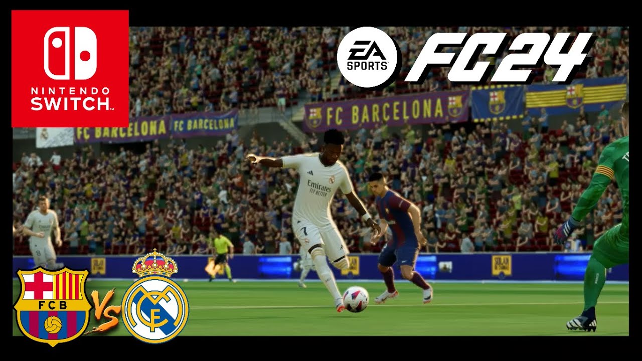 EA FC 24 Gameplay (Nintendo Switch) Barcelona vs. Real Madrid - YouTube