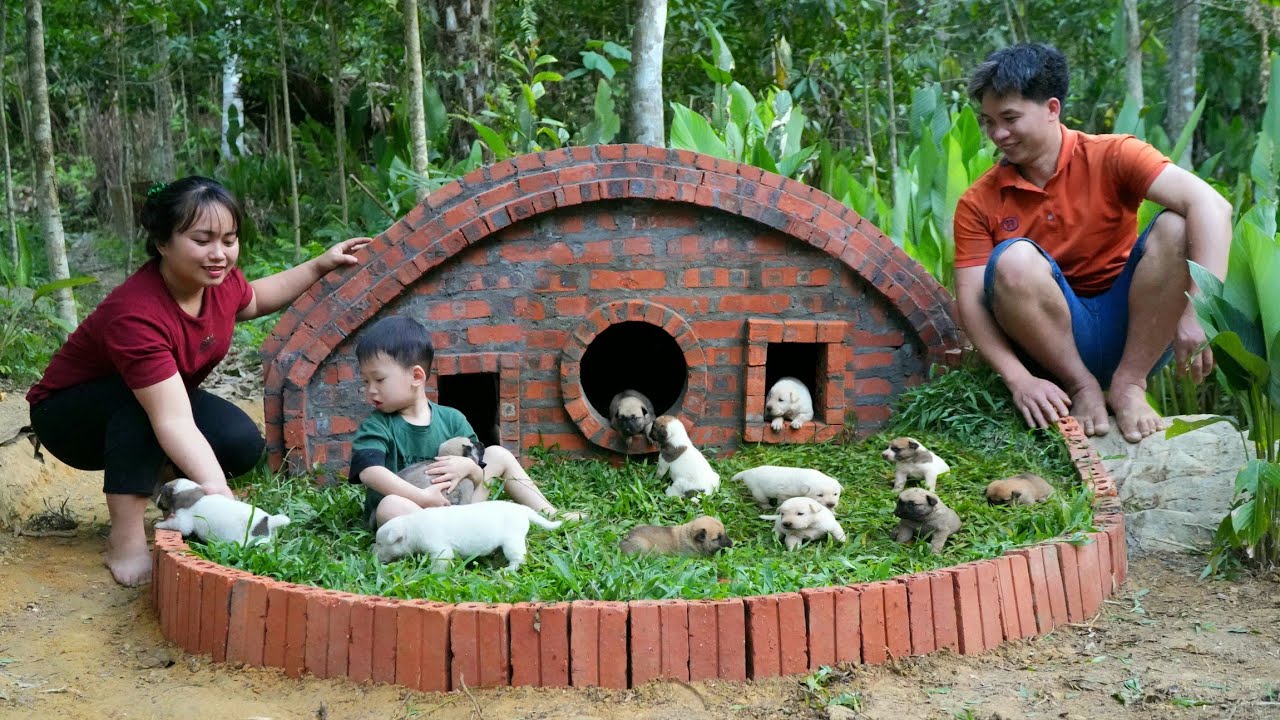 Full video: 45 days worked to build a happy family, build outdoor bench ...