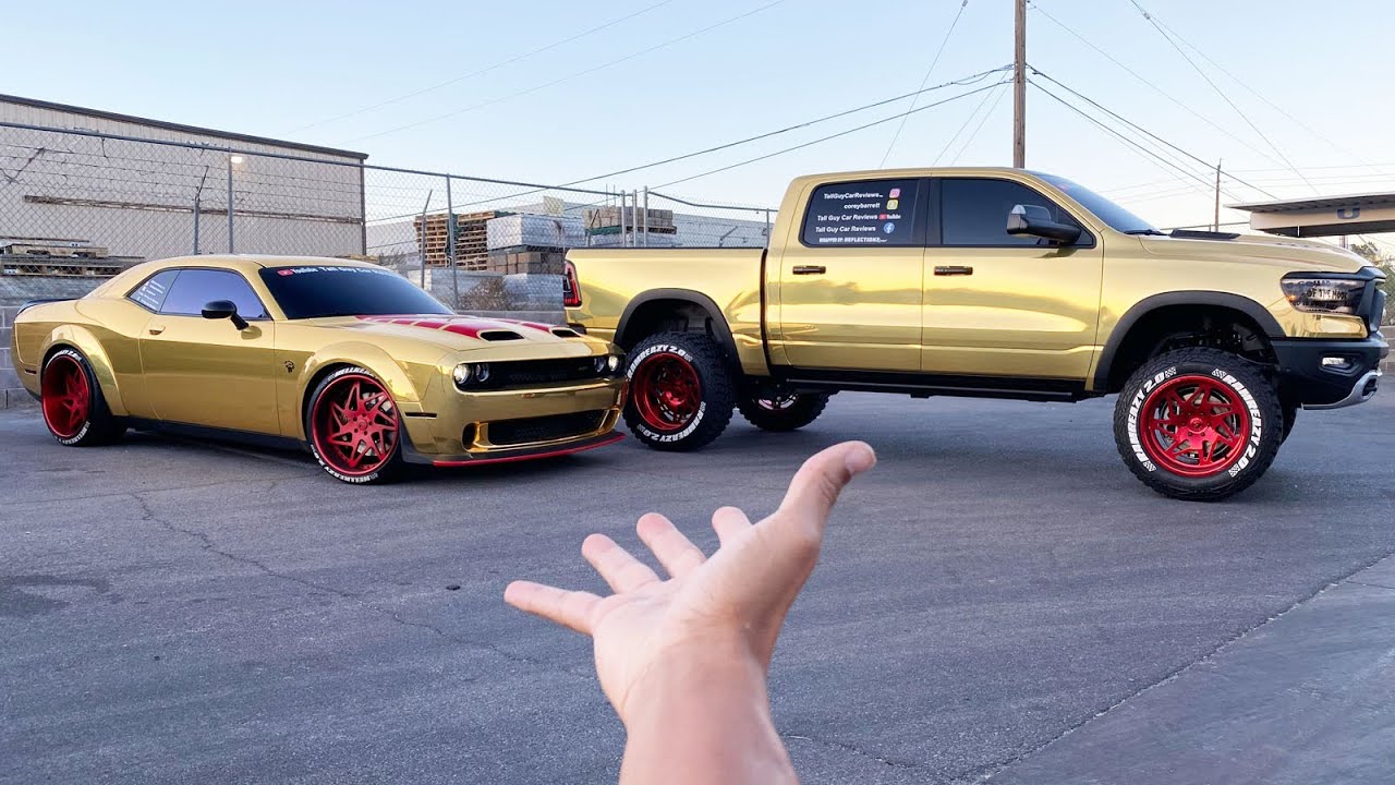 SAYING GOODBYE TO MY GOLD HELLCAT REDEYE & GOLD RAM REBEL! - YouTube