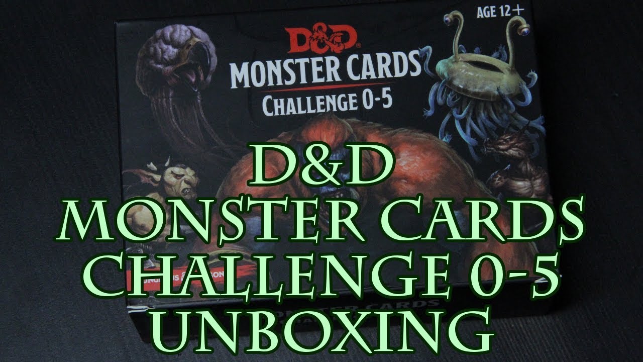 D&D Monster Cards Challenge 0-5 Unboxing - YouTube