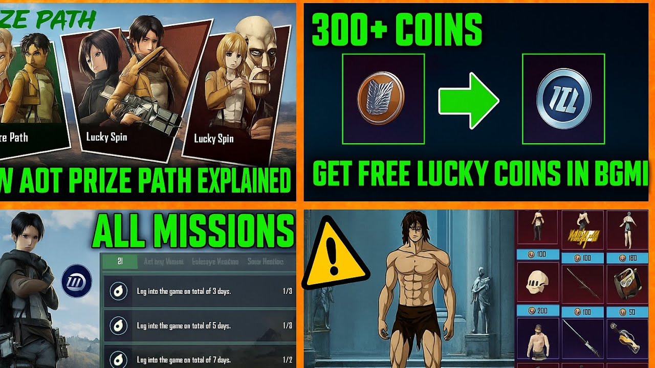 🔥ATTACK ON TITAN PRIZE PATH//🤯 BGMI NEW AOT PRIZE PATH EVENT HOW TO ...