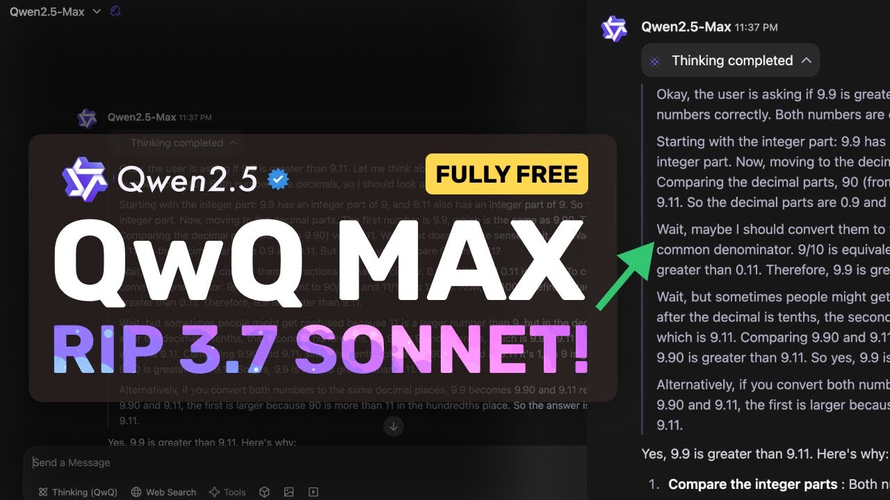 QwQ Max : This NEW & FULLY FREE Reasoning Model is ON PAR with 3.7 SONNET! - YouTube