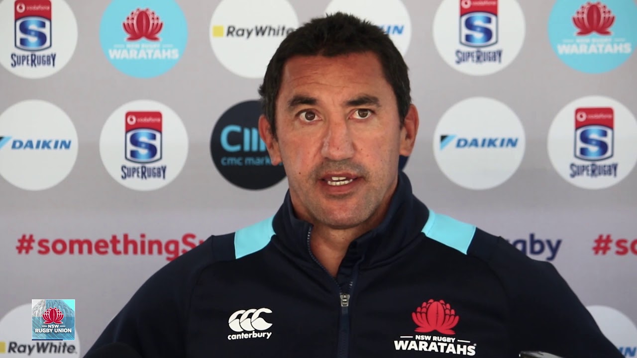 Waratahs coach Daryl Gibson ahead of Crusaders game - YouTube
