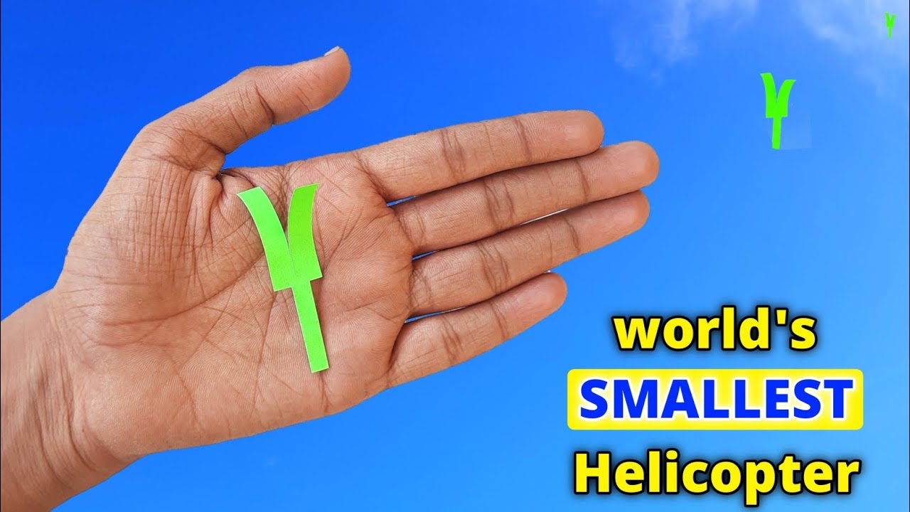 worlds smallest paper helicopter , how to make paper spinning toy ...