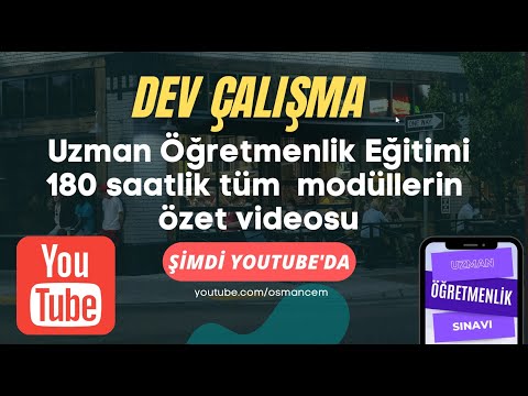 Uzman Öğretmenlik Sınavı Tüm Modüllerin Özeti Konu Anlatımı Osman Cem Çakmak