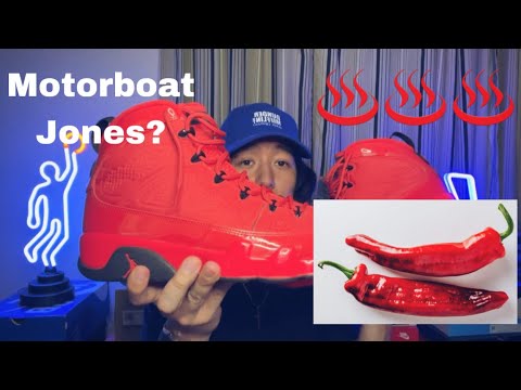 DAMN THESE THINGS ARE RED | Air Jordan 9 Chile Red - YouTube