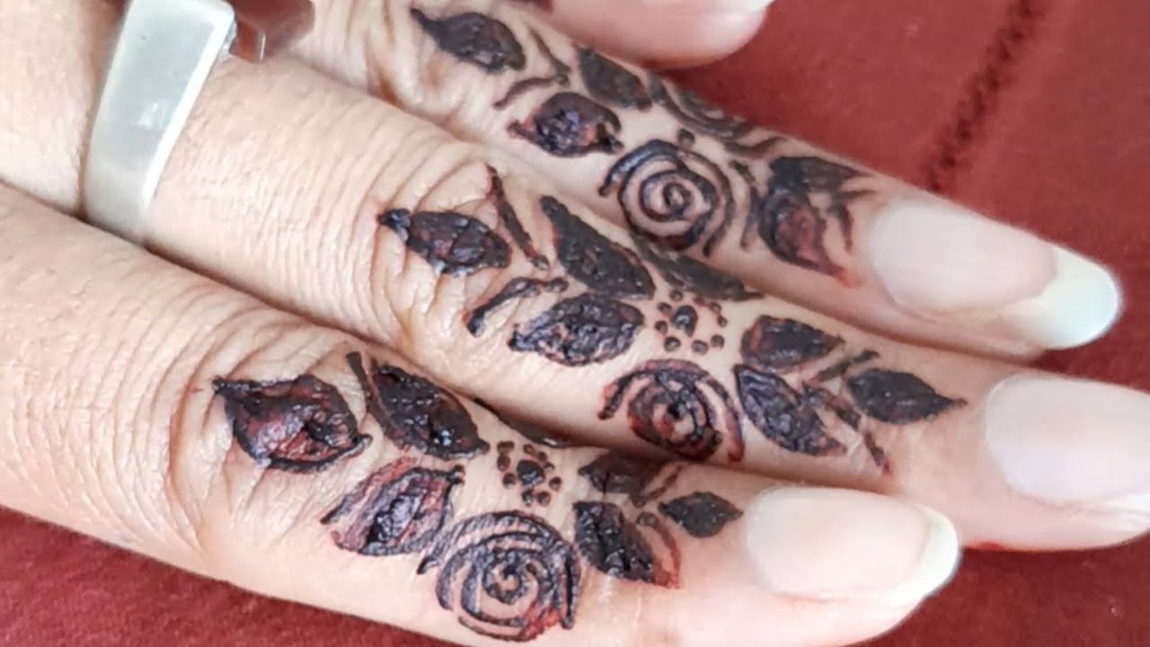 New fingers hena art#full tutorial#trending #selfdesign #viral#youtube ...