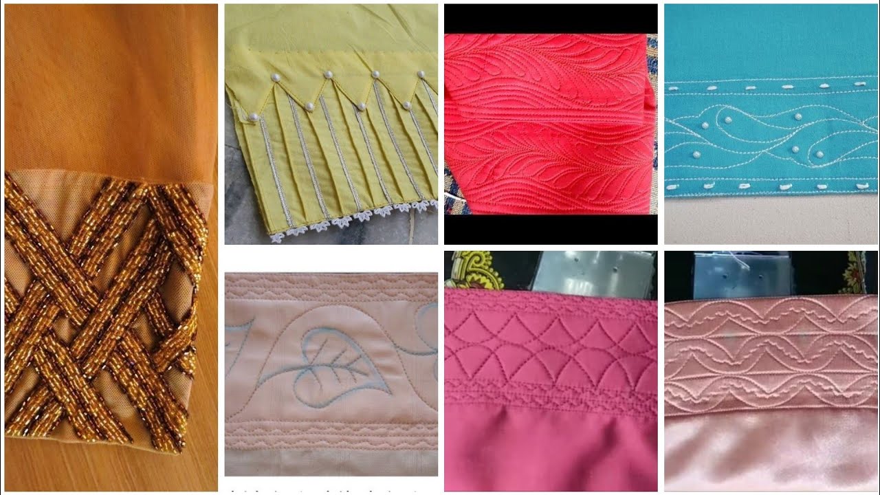 Salwar Poncha Design making || Salwar Mohri Design with Cutwork - YouTube