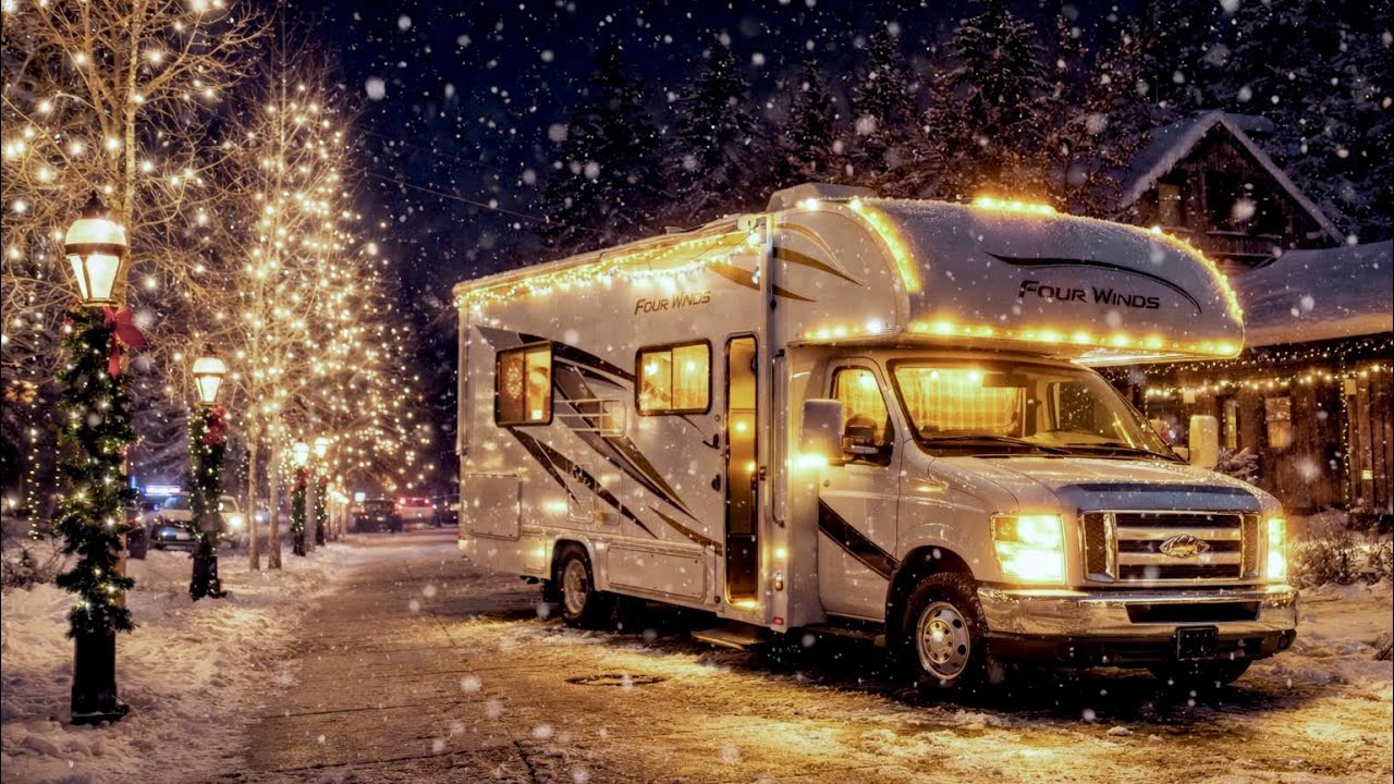 Snow RV Camping|Cozy Winter Life in a Warm Camper - YouTube