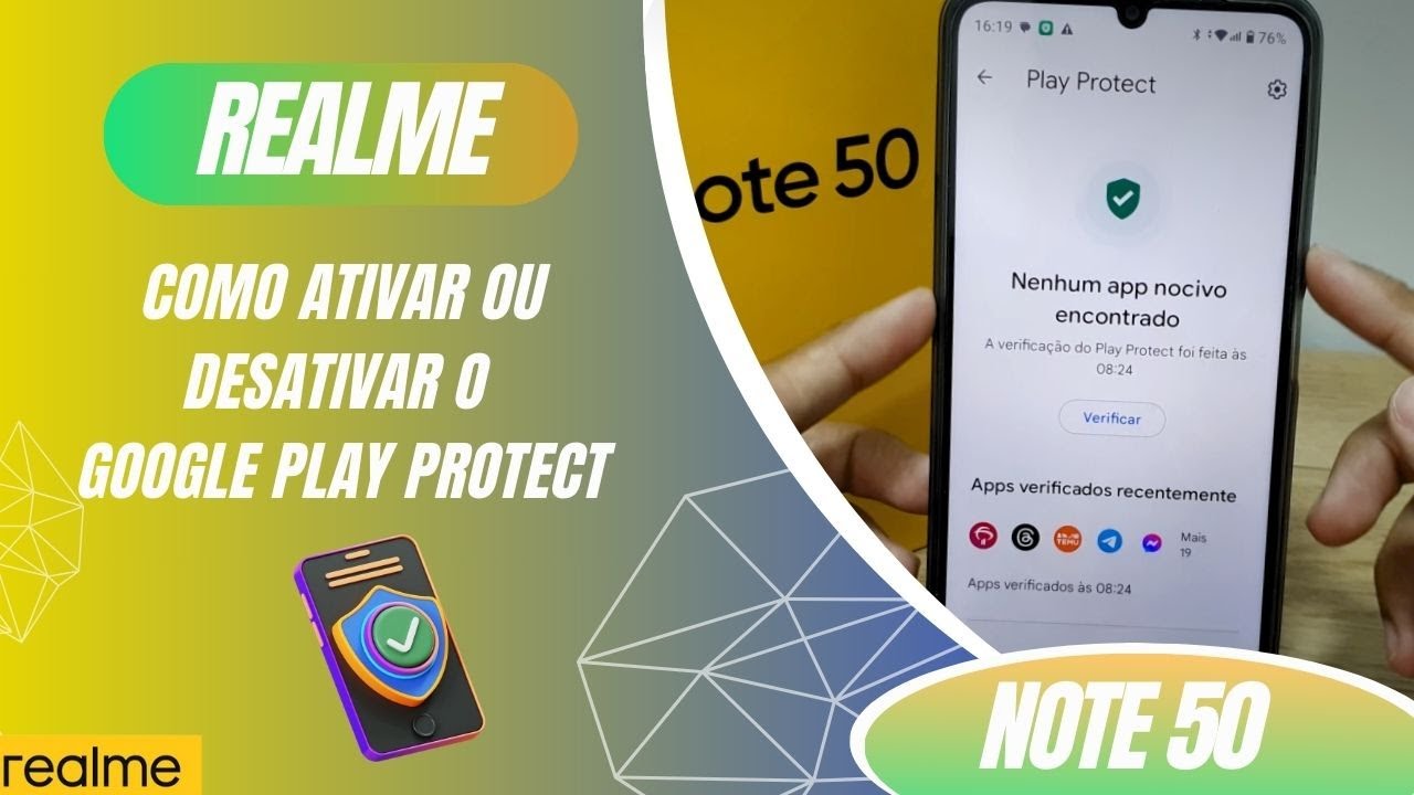 Como ativar ou desativar o Google Play Protect no realme Note 50 ...