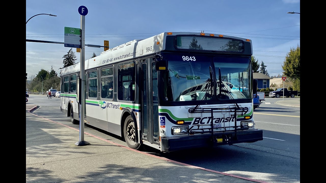 BC Transit 1998 New Flyer D40LF 9843 on the 75 to Saanichton Exchange ...
