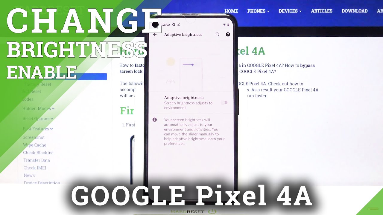 How to Enable Automatic Brightness in Google Pixel 4A – Operate Display ...