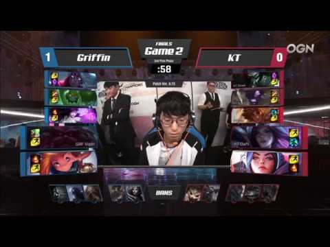 KT vs GRF Highlights Game 2 LCK Playoffs Final Summer 2018 KT Rolster vs Griffin G2 - YouTube