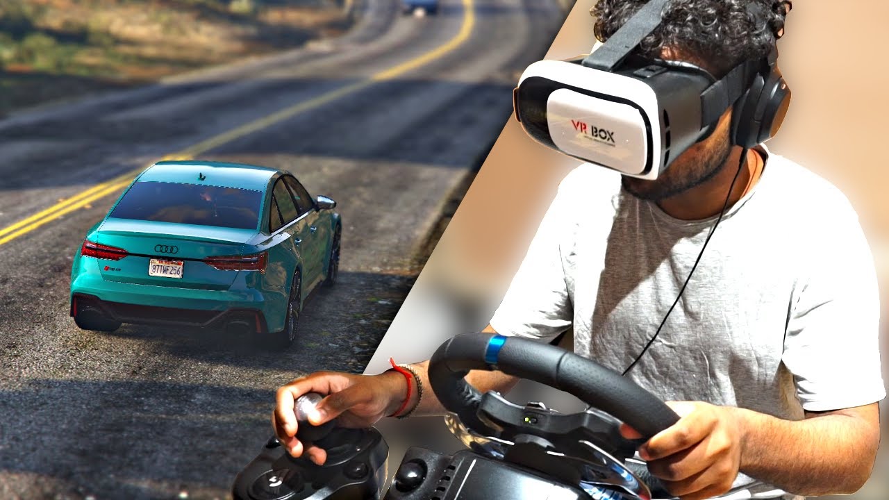 Using Virtual Reality (VR) on GTA 5 with a STEERING WHEEL (Logitech G29 ...