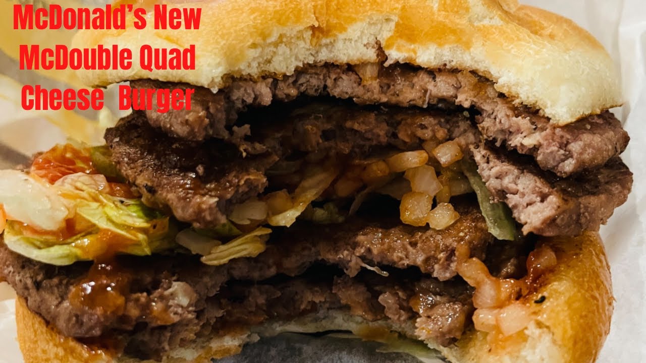 McDonald’s 2022 New Burger. The McDouble Quad Cheese Burger. - YouTube