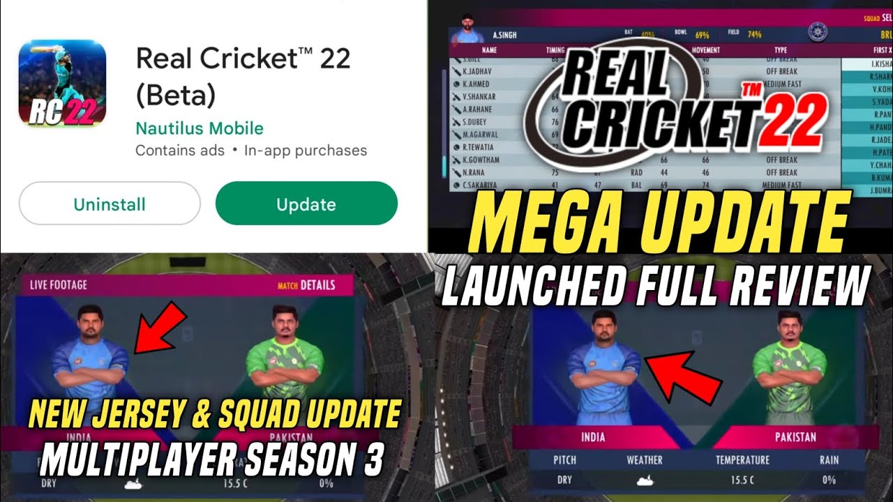 Real Cricket™22 New Update Launch | V.0.9 Full Review | Real Cricket 22 ...