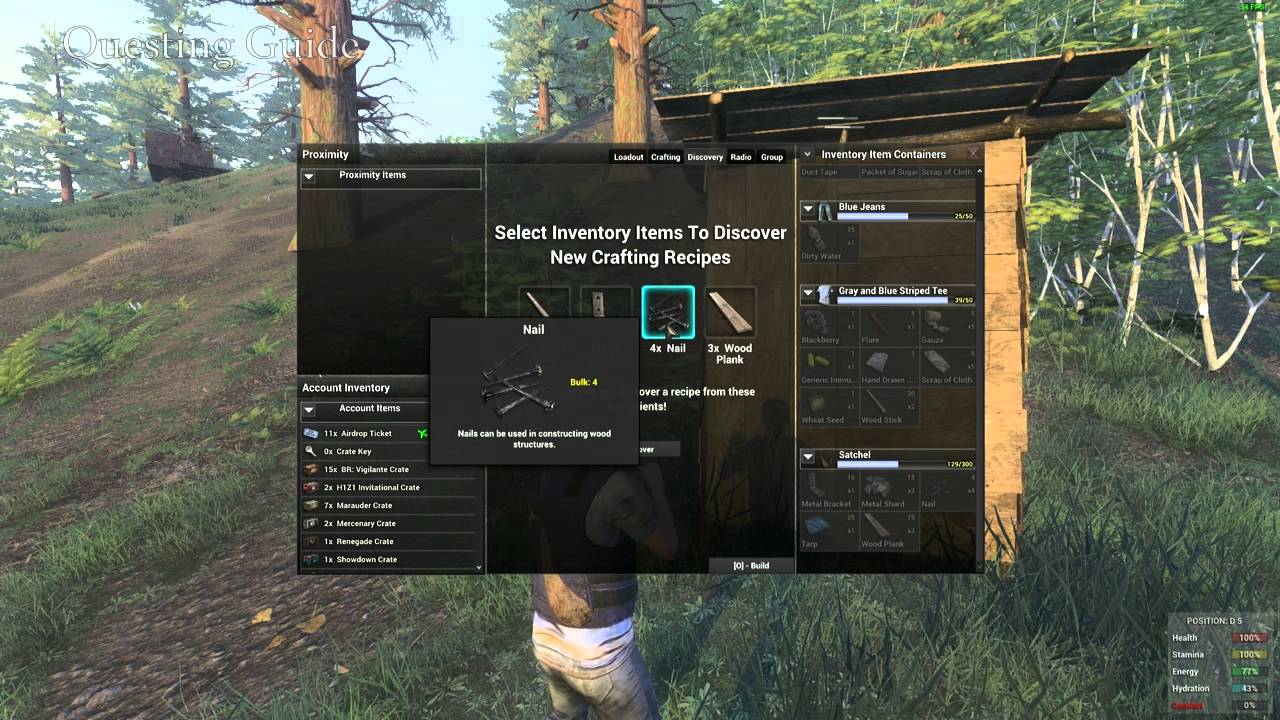 H1Z1 Discovery Recipes Workbench - YouTube
