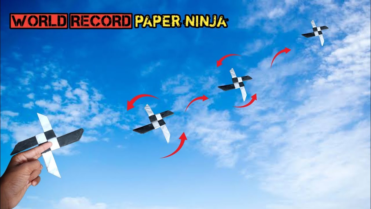 making paper ninja star, flying paper ninja star - YouTube