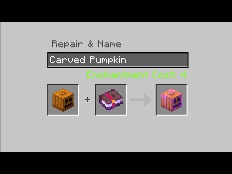 How to Curse a Carved Pumpkin in Minecraft (not clickbait) - YouTube