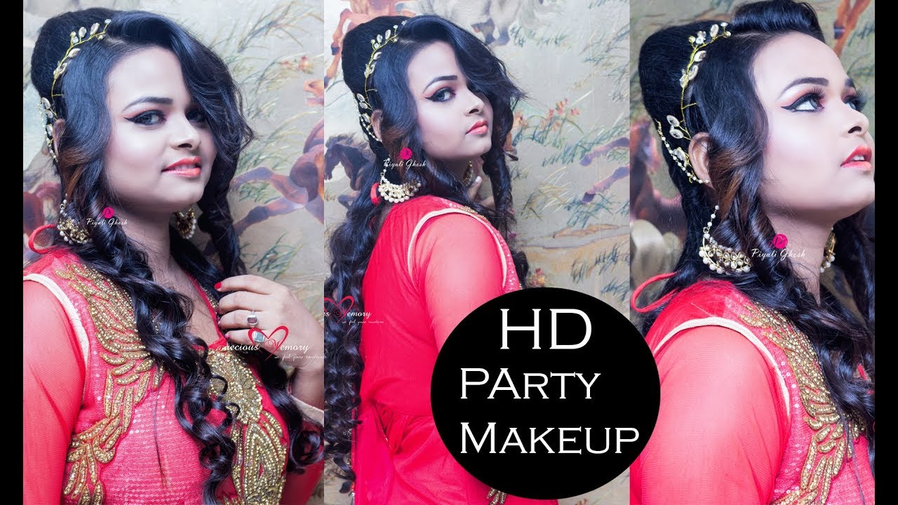 HD Party Makeup Kolkata- Piyali Ghosh 2018- Complete Tutorial- STEP-BY-STEP - YouTube