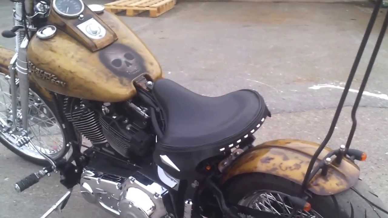 Bad ass Harley Bobber / Chopper - YouTube