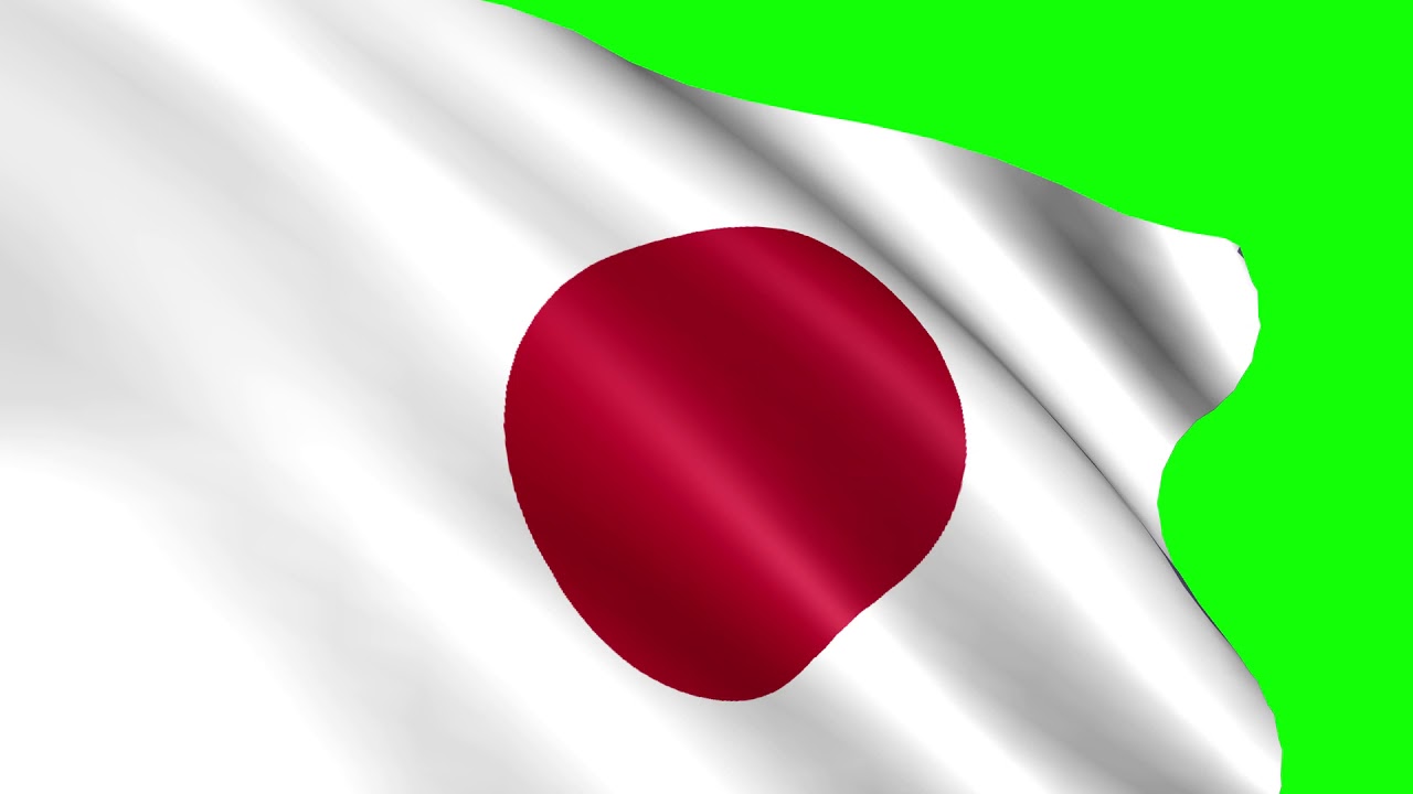 Japan Flag 2 4K Green Screen FREE high quality effects - YouTube
