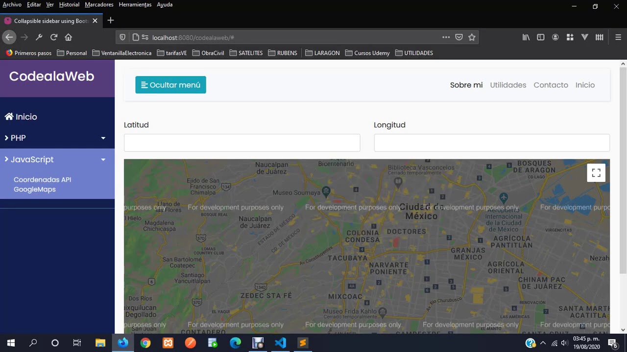 Obtener coordenadas de api Google Maps - YouTube
