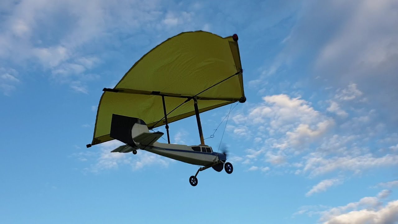 Rc plane and Rogallo Flex Wing kite, Kiteplane takes to the sky. - YouTube