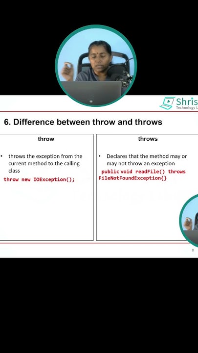 Java Interview Questions-06 | Difference between throw and throws - YouTube