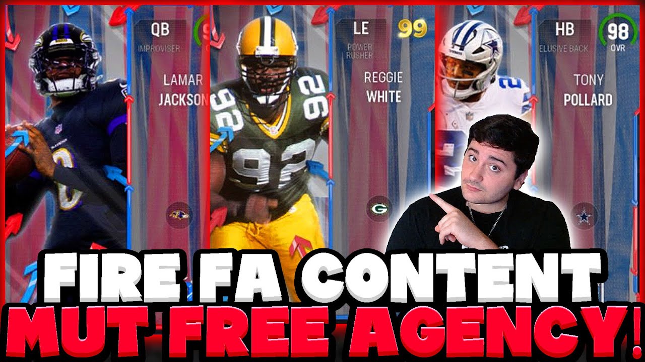 FREE AGENCY PROMO REVEALED! 99 REGGIE WHITE AND 98 LAMAR JACKSON ...