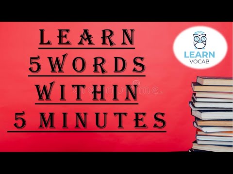 LEARN VOCAB || DAILY LEARNING || 5 WORDS WITHIN 5 MINUTES || PART-1 ...