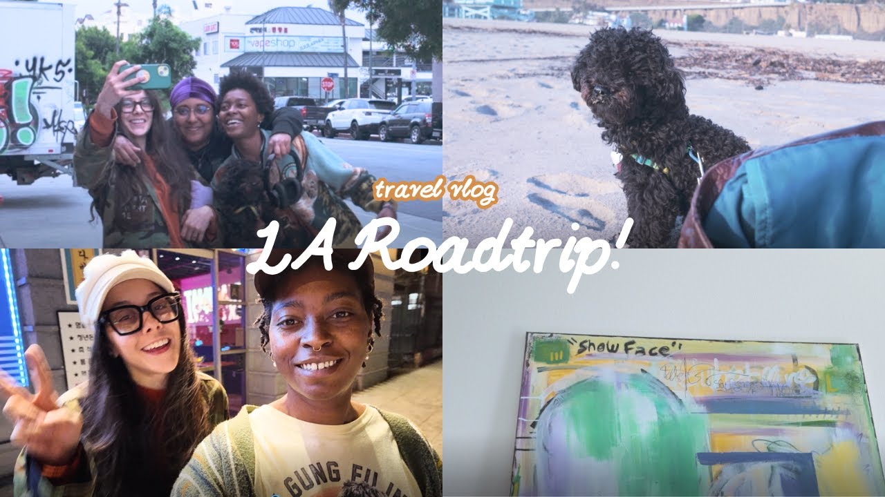 L.A Roadtrip VLOG: Chilling w/ Friends, Thrifting, Beach Day, Food ...