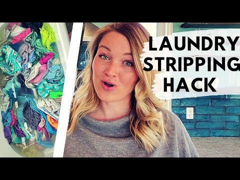 Laundry Stripping Hack | Washing Clothes in the Bathtub!