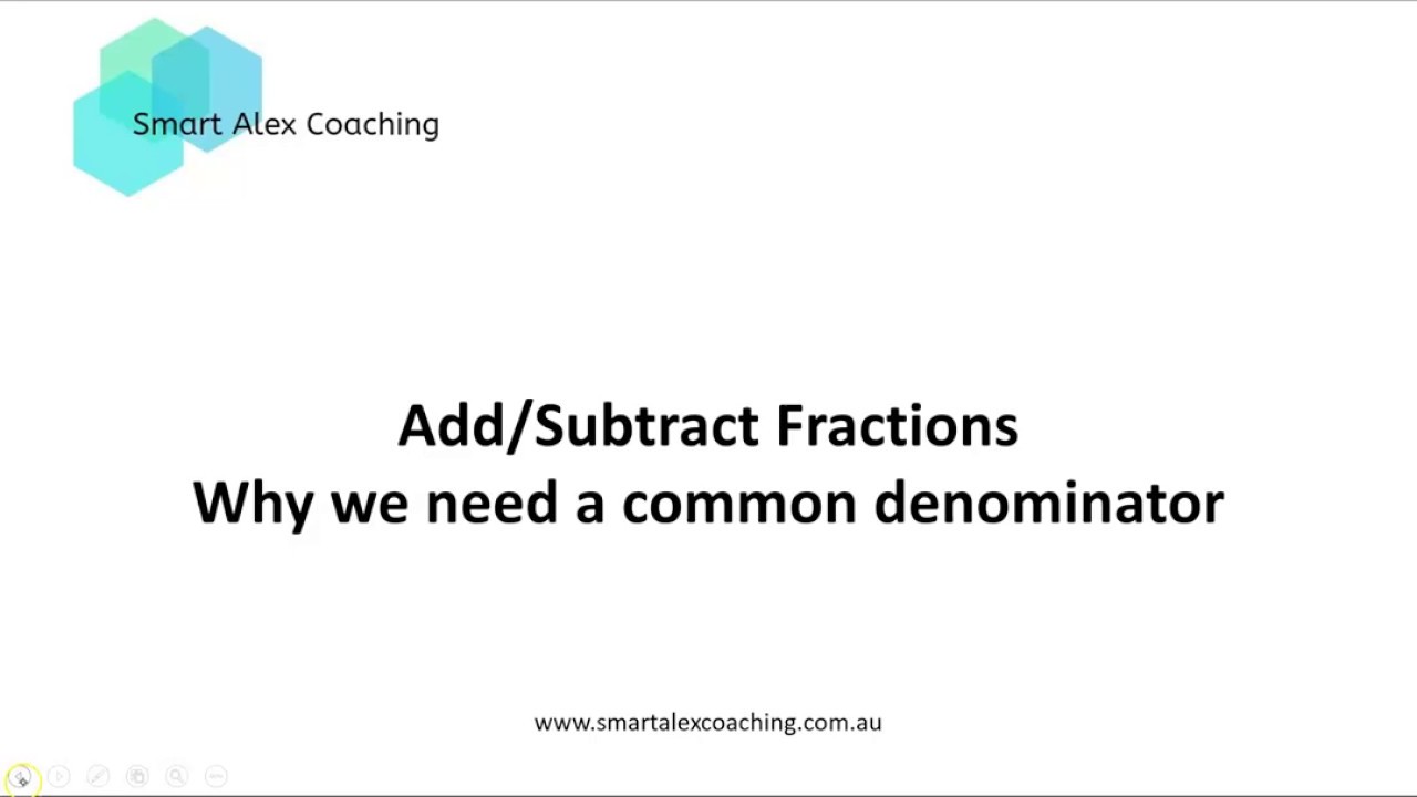 Why We Need a Common Denominator when Adding/Subtracting Fractions ...