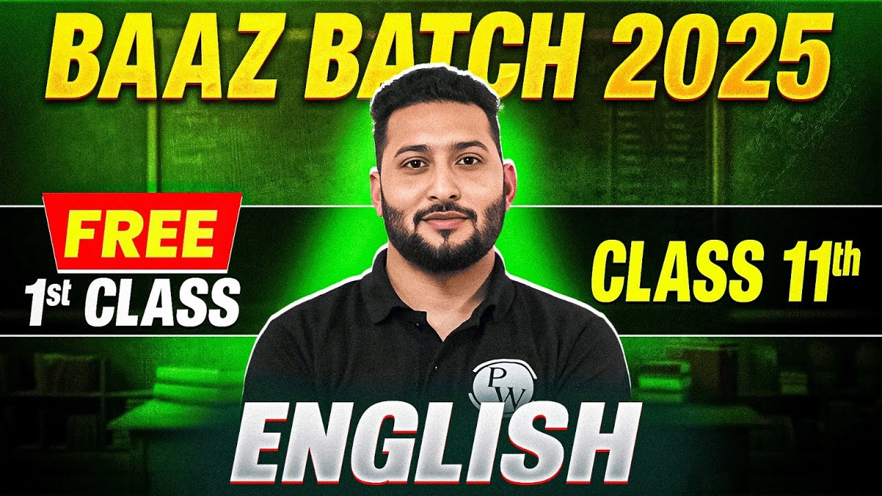 Baaz Class 11th ENGLISH 1st Class | BAAZ Batch 2025🔥 Hussain Sir - JKBOSE Wallah - YouTube