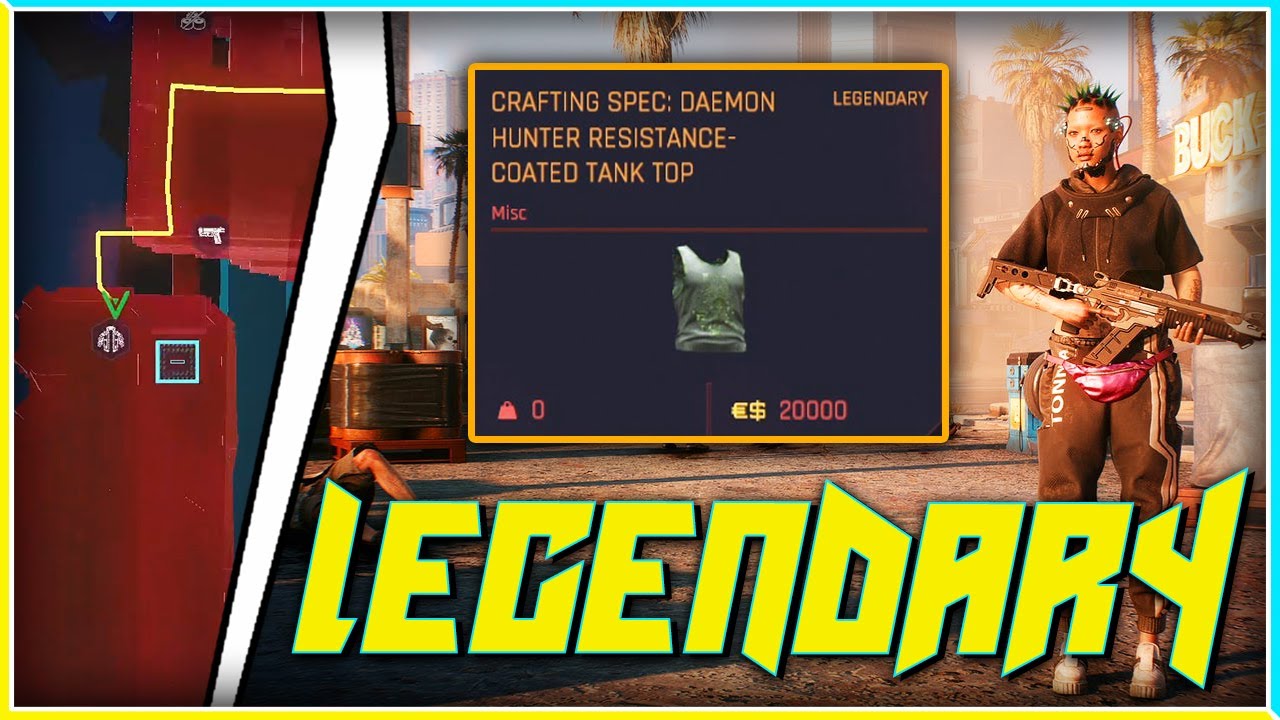 Legendary "Daemon Hunter Tank Top" Crafting Recipe | Shop Location ...