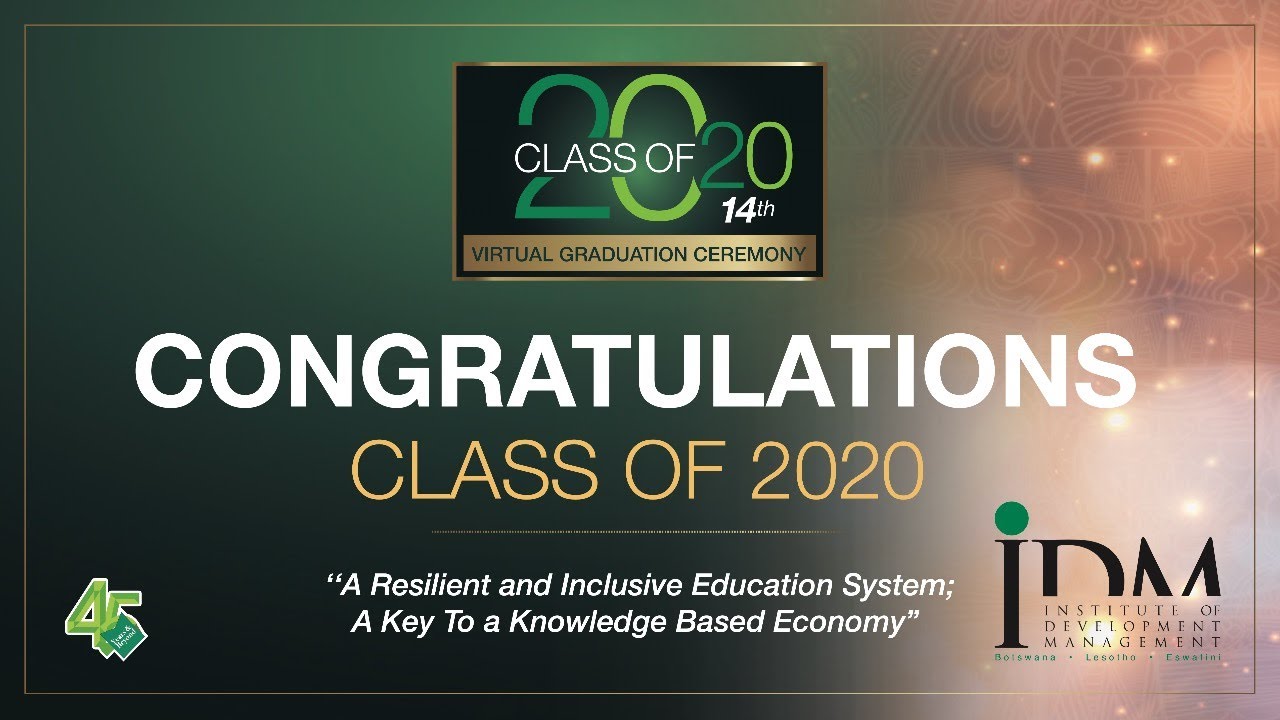 IDM Virtual Graduation | Class of 2020 - YouTube