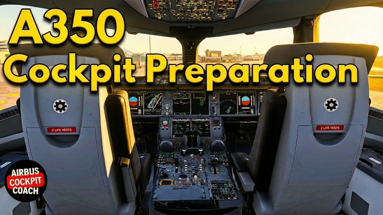 iniBuilds A350 Tutorial: Cockpit Preparation Flow | Real Airbus Pilot ...